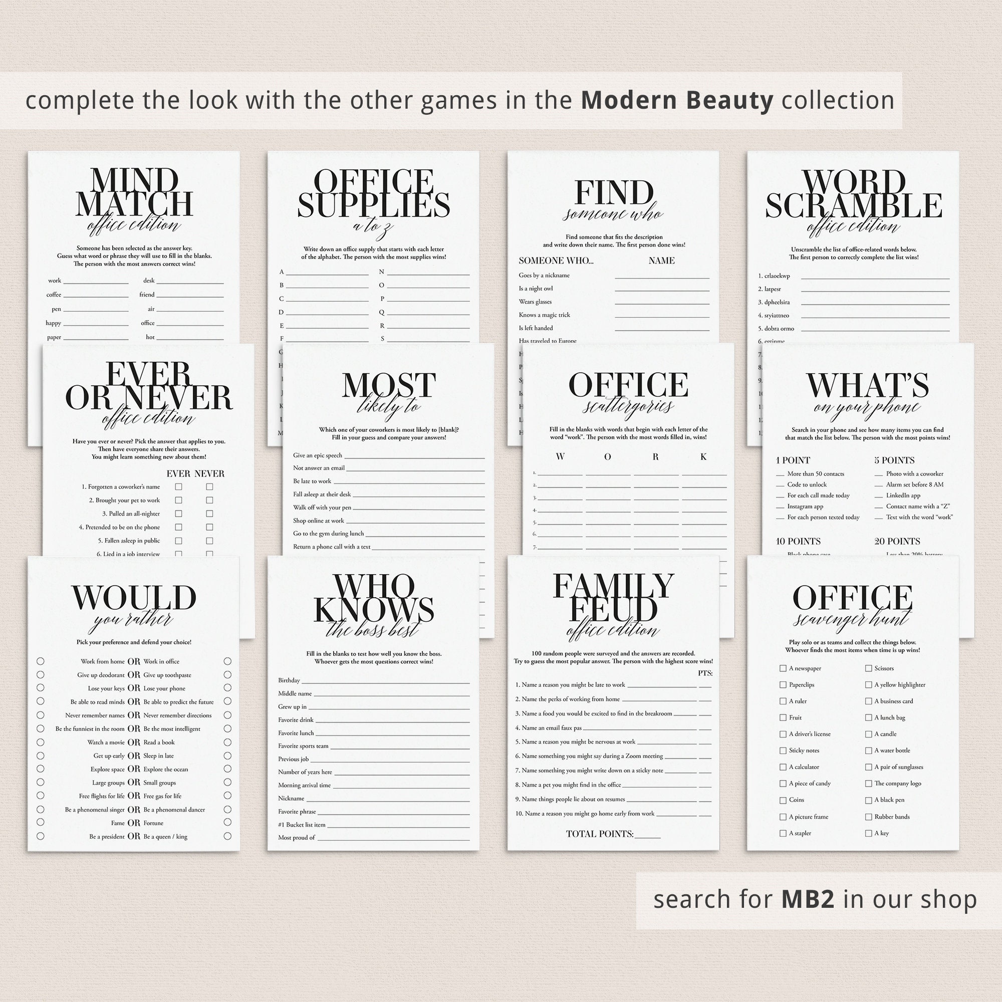 Office Family Feud Game Printable Office Feud Questions and Answers ...