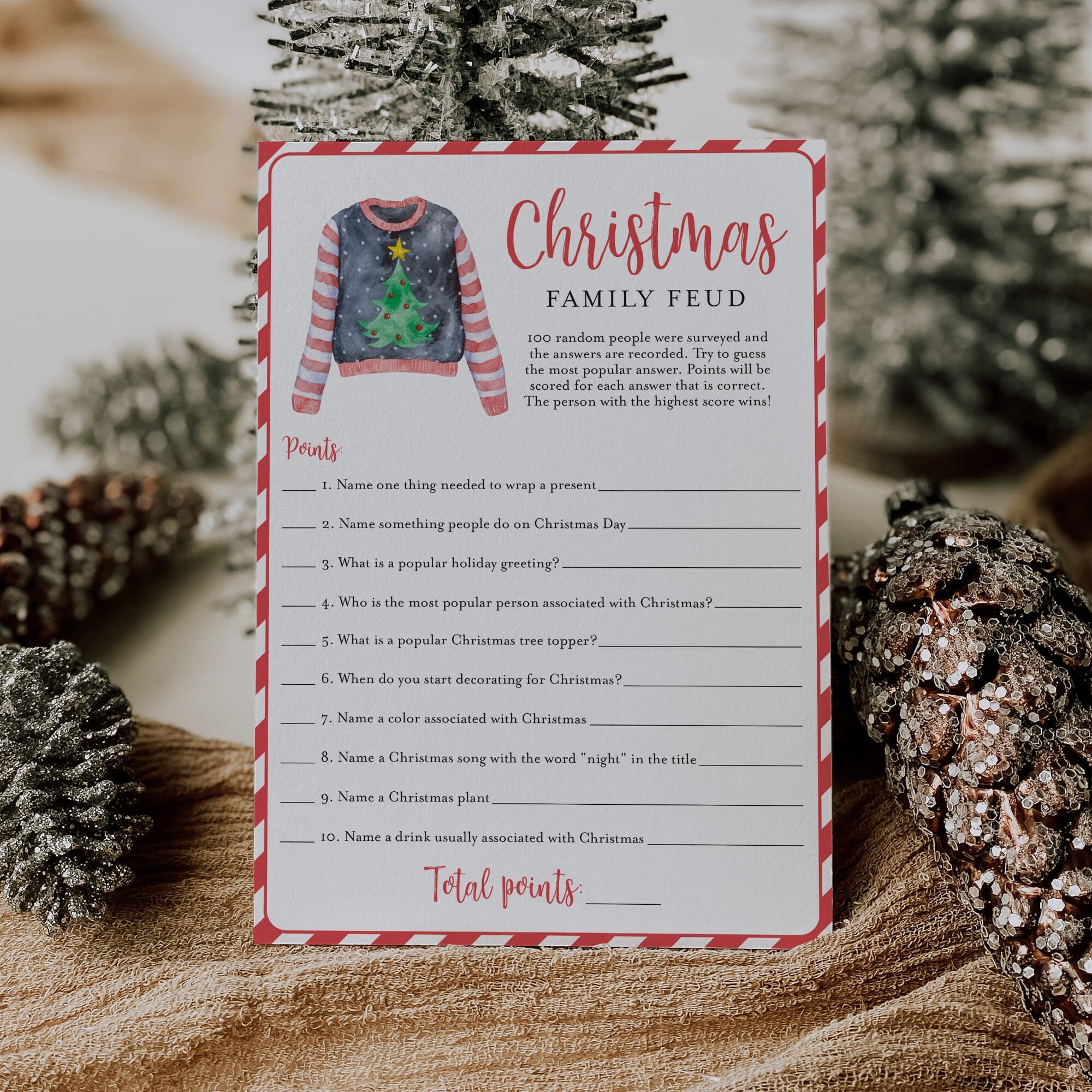 Ugly Sweater Party Games Bundle Printable Ugly Sweater Day Activities ...
