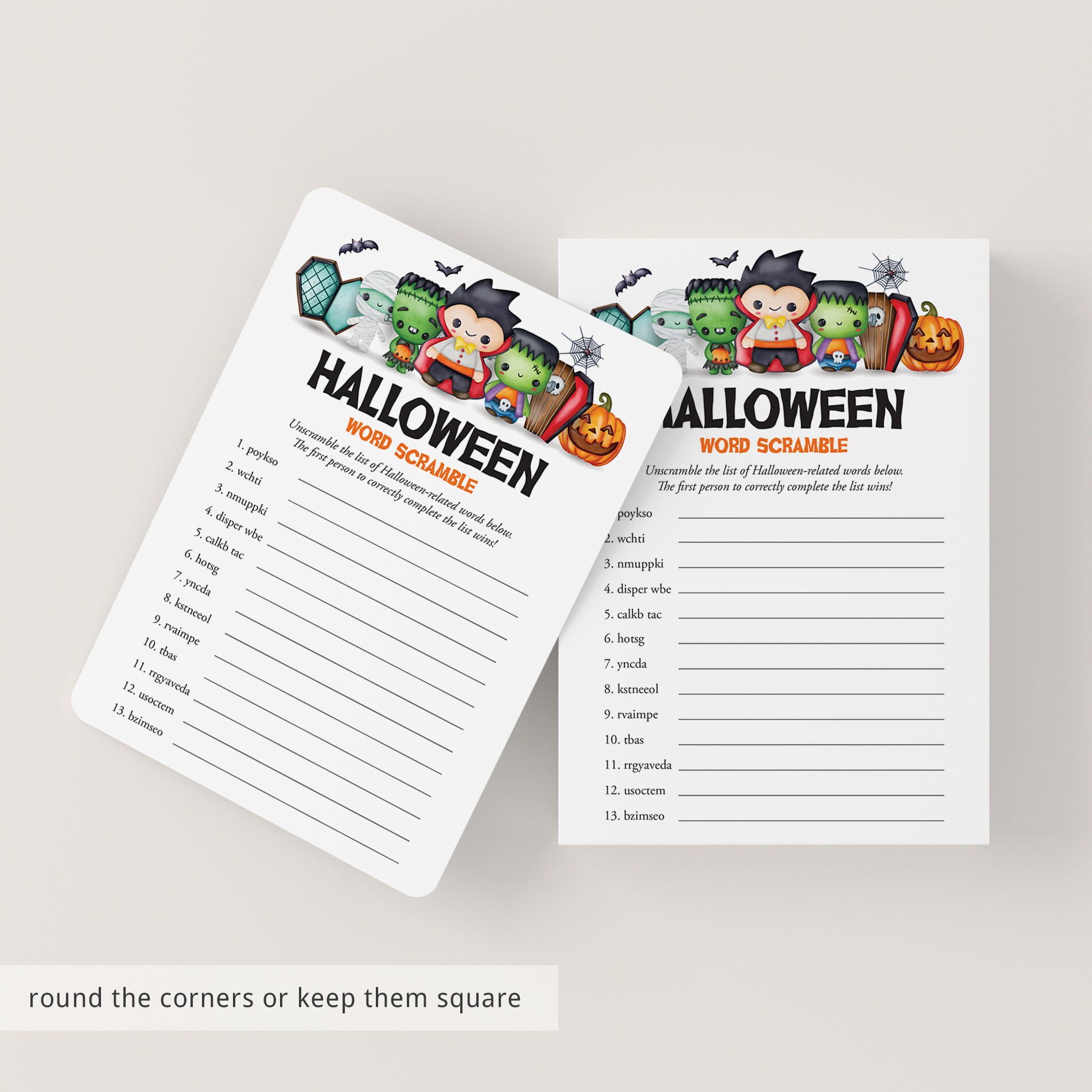 Family Halloween Party Games Bundle Kids Halloween Games to - Etsy