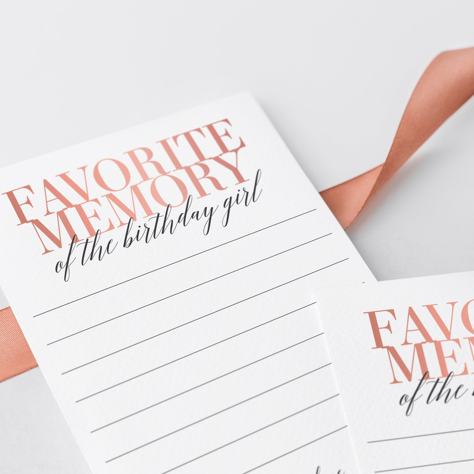 My Favorite Memory of the Birthday Girl Printable Birthday | Etsy