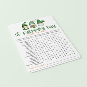 St Patrick's Day Games Printable St Patricks Gnome St Patricks Games St ...
