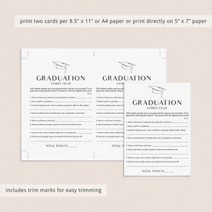 Graduation Family Feud Questions and Answers Printable Graduation Feud ...