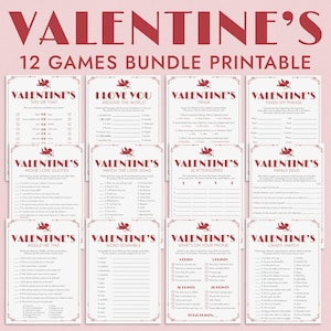Vintage Valentine Games Printable Valentines Day Game Bundle Office ...