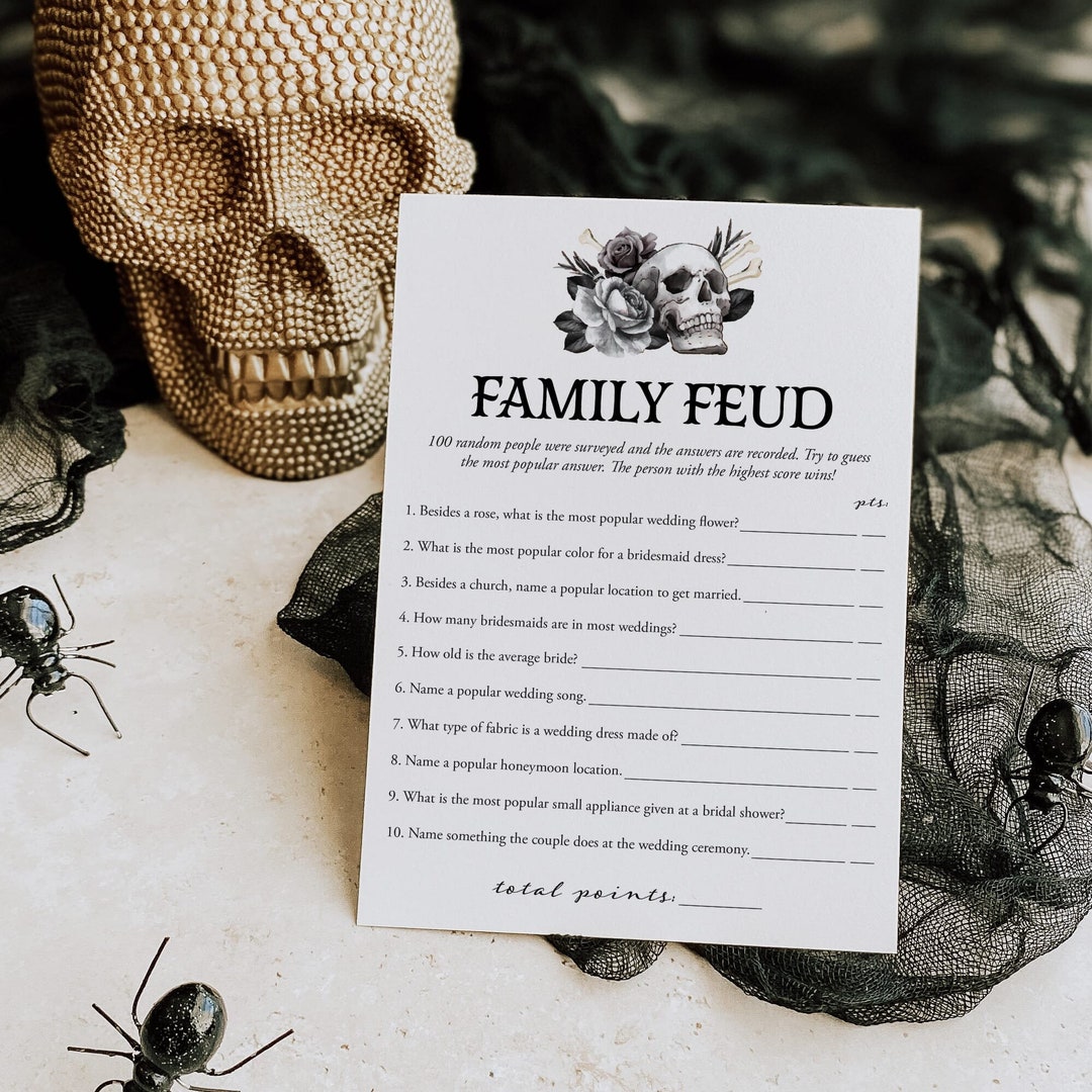 Til Death Bridal Shower Family Feud Game Printable Bride or Die Bridal ...