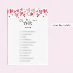 Pink Heart Valentines Day Games Printable Adult Valentines Party Games ...