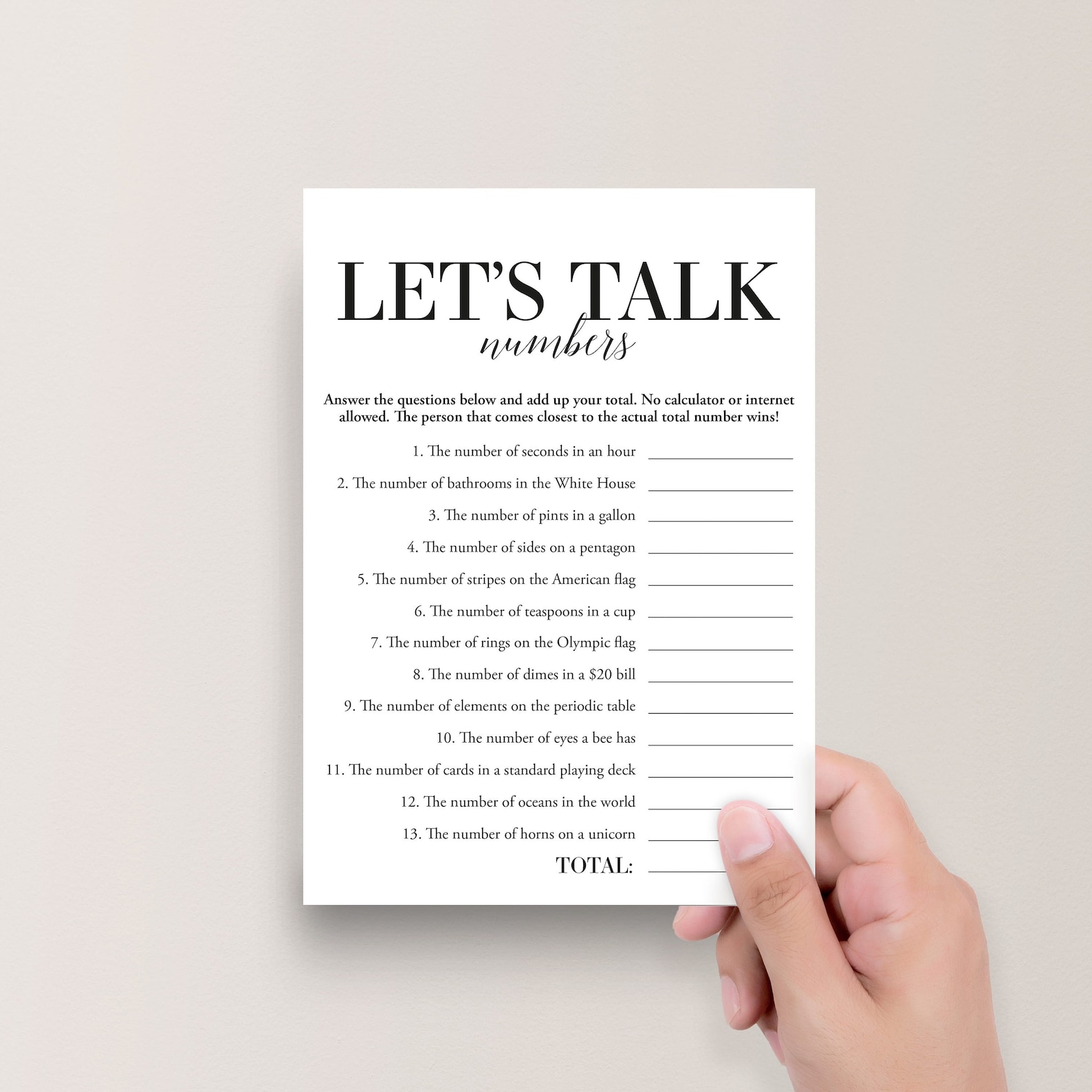 Funny Icebreaker Trivia Quiz Printable Adult Party Group Game Let's ...