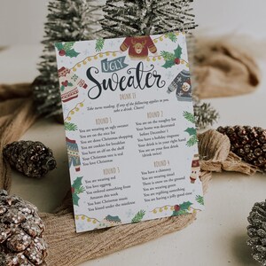 Ugly Christmas Sweater Games Printable Ugly Sweater Christmas Party ...
