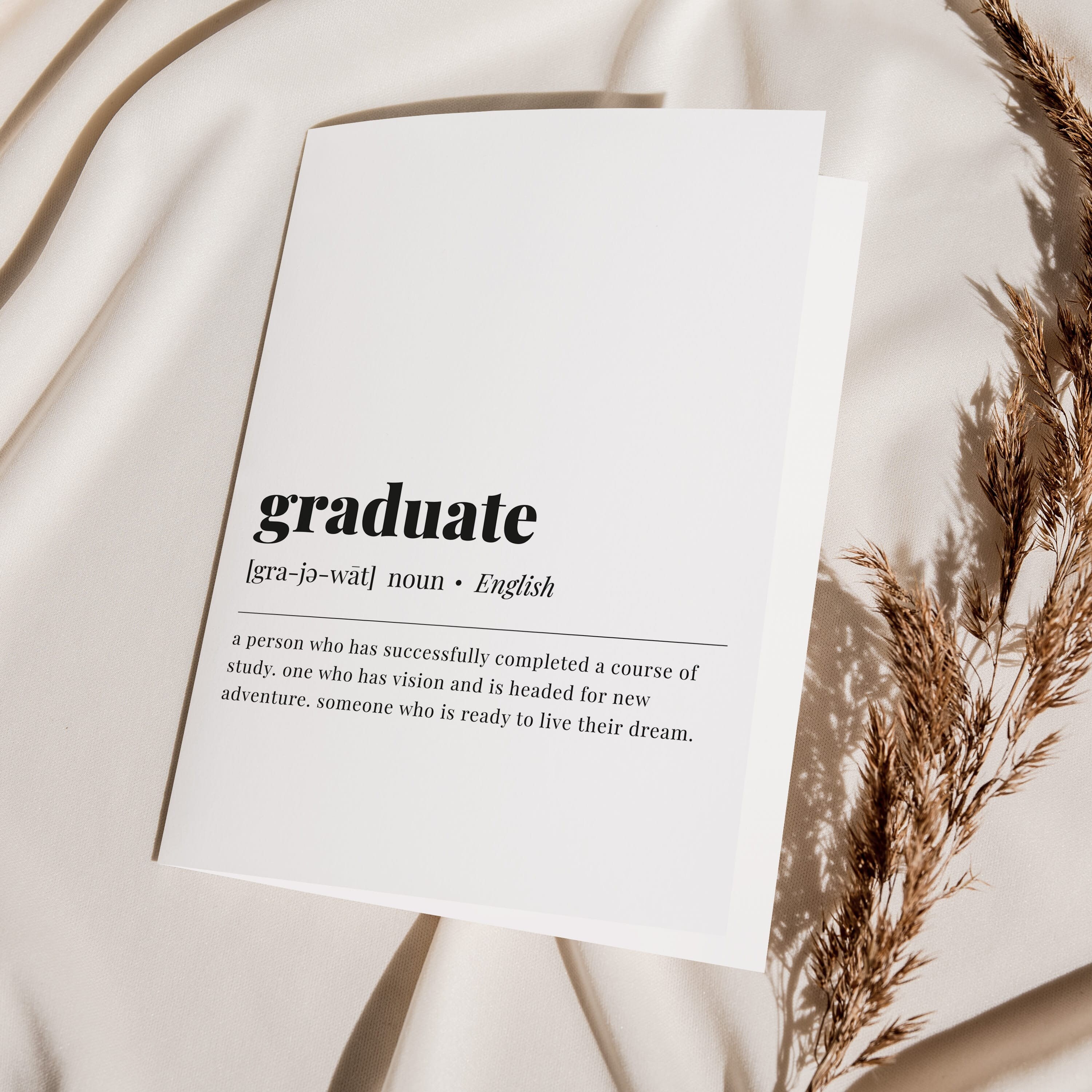 Minimalist Graduation Card Printable 2026 Graduate Congratulations ...