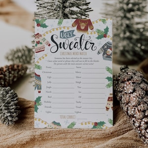 Ugly Sweater Party Games Bundle Printable Ugly Sweater Games Ugly ...