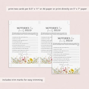 Mothers Day Family Feud Game Printable Mother's Day Feud Mothers Day ...
