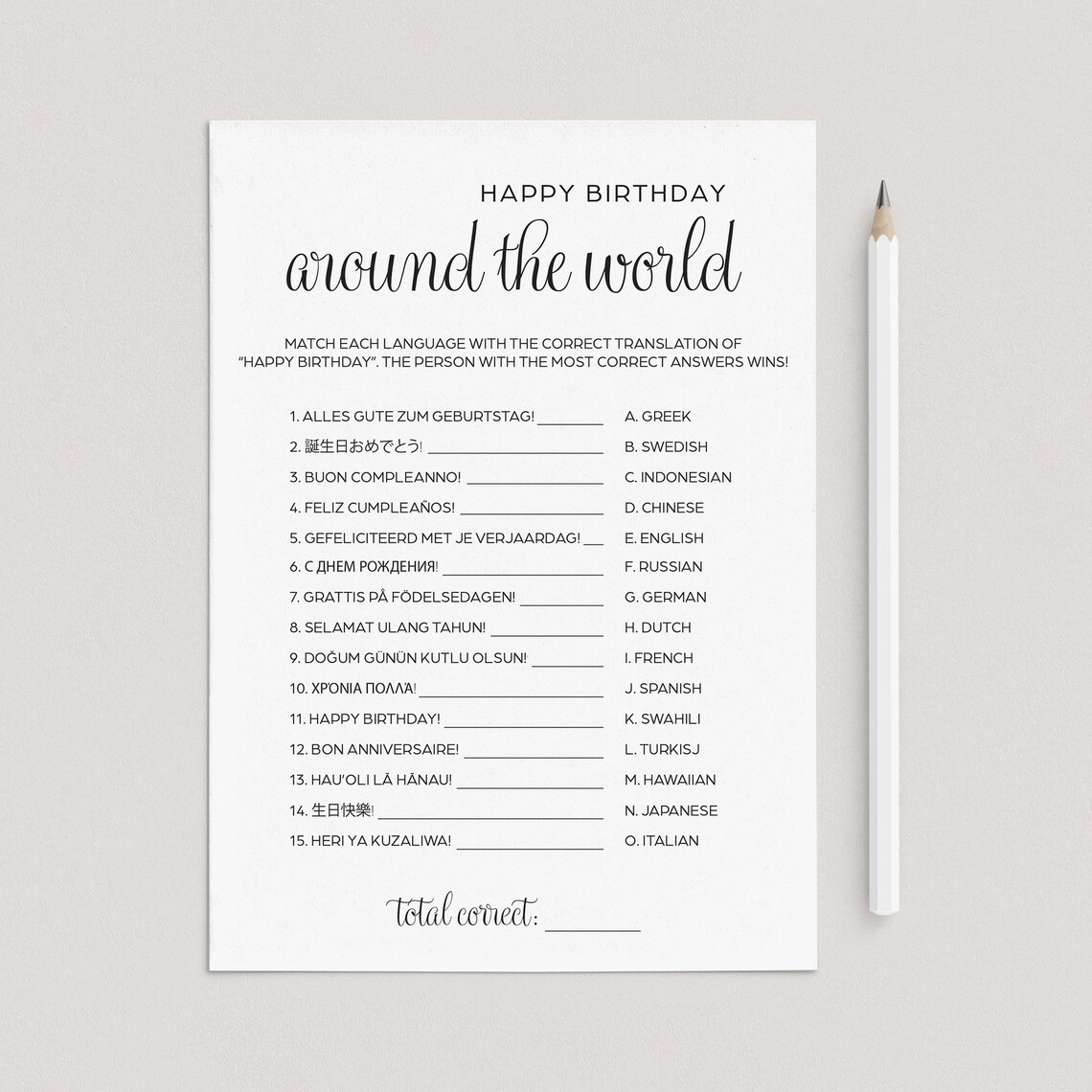 8 Birthday Party Games Bundle Printable Birthday Games for - Etsy