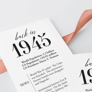 80th Birthday Party Decorations 80th Bday Place Cards 80th Born in 1945 ...