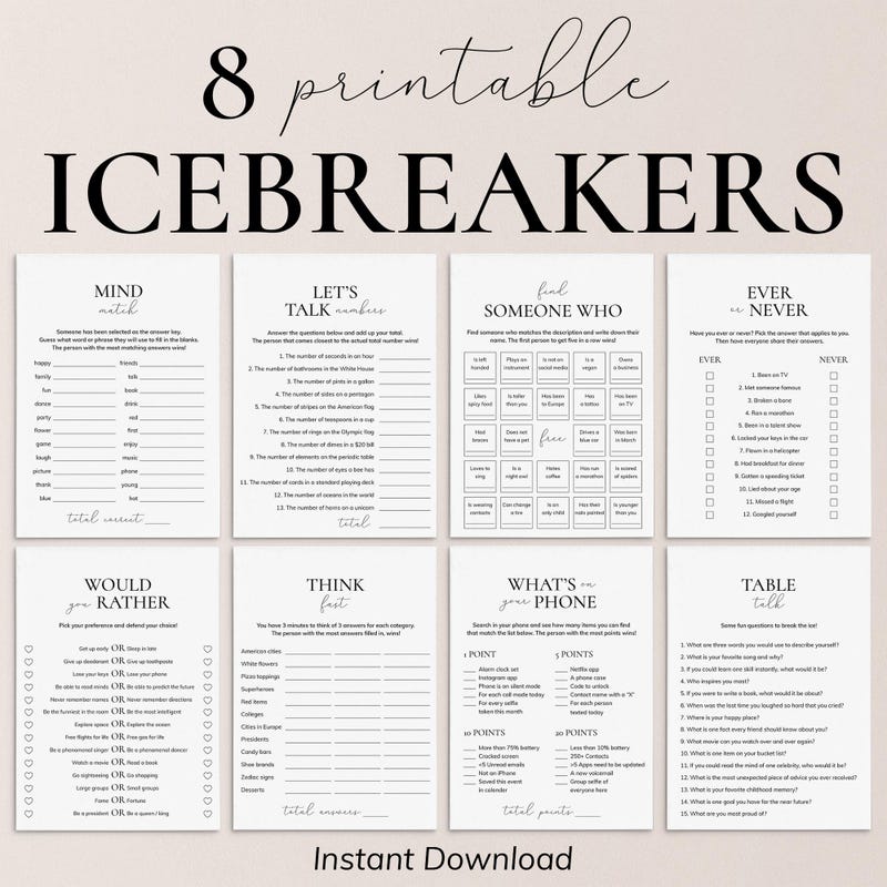 Icebreaker Ever or Never - Etsy
