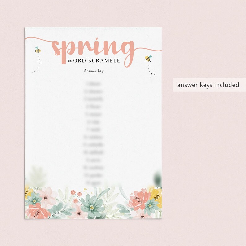 Spring Games Bundle Printable Springtime Activities for Kids and Adults ...