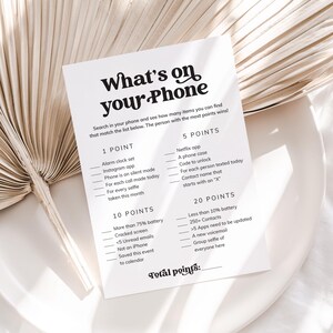 Whats on Your Phone Game Printable Whats in Your Phone Ice Breaker Game ...