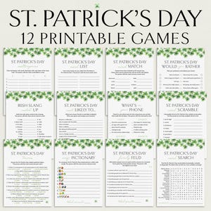 Simple St Patricks Day Games Printable St Patrick's Day Games St ...