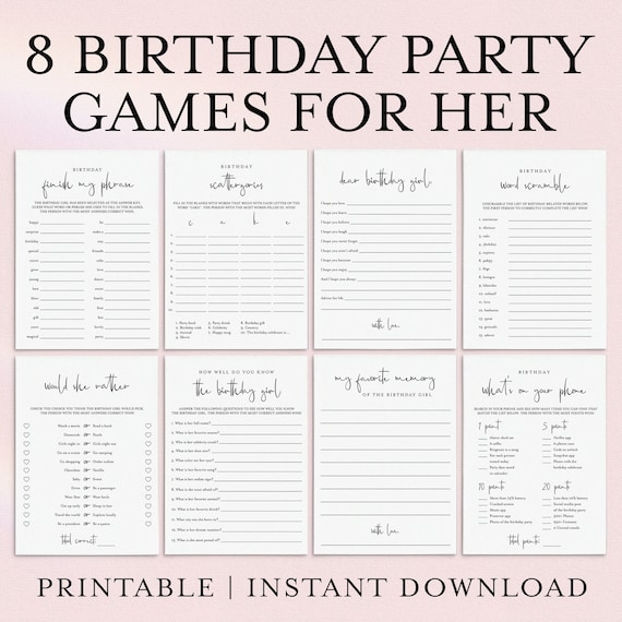 30th Birthday Printable Games 30th Birthday Party Games, Free