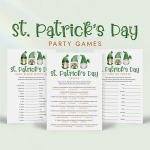 St Patricks Games Bundle Printable St Patricks Day Office - Etsy