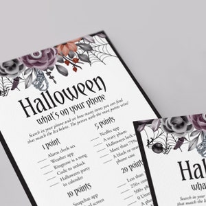 Halloween Party Games Bundle Printable Dark Moody Halloween Games Black ...