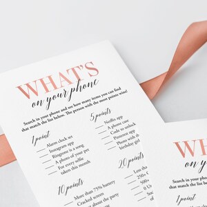 Teen Birthday Party Games Whats on Your Phone Birthday Game Printable ...