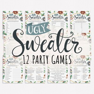 Ugly Sweater Party Games Bundle Printable Ugly Sweater Games Ugly ...
