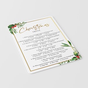 Christmas Trivia Printable Christmas Quiz Fun Facts About - Etsy