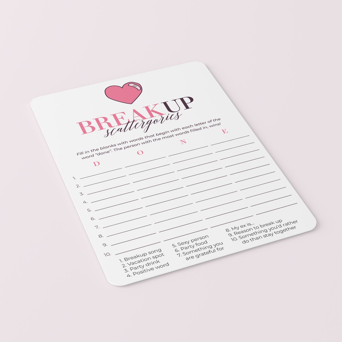 Breakup Party Games Bundle Printable Breakup Games Divorce - Etsy