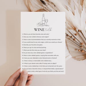 Wine Games Bundle Printable Wine Tasting Party Games Minimalist Wine ...
