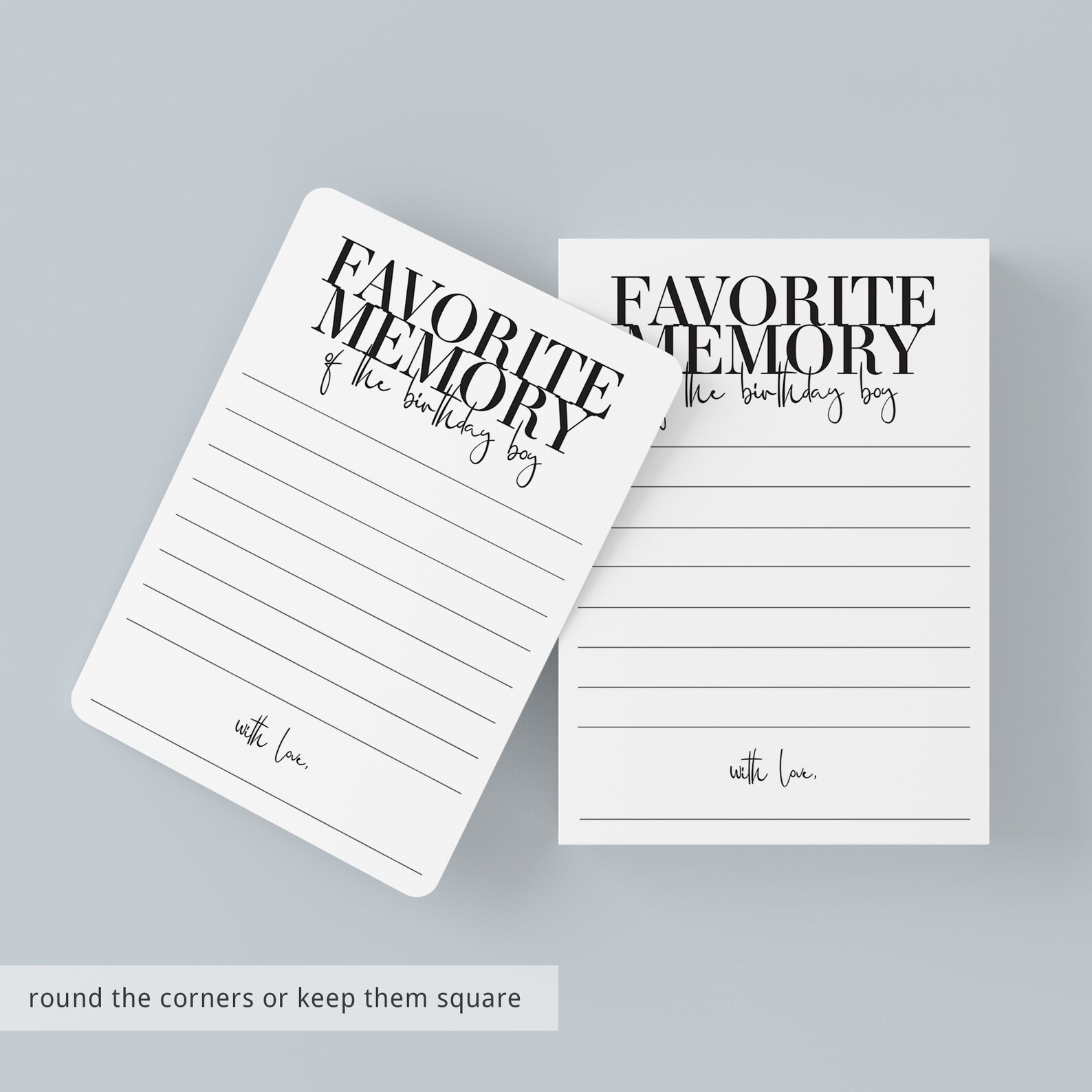 My Favorite Memory of the Birthday Boy Printable Birthday - Etsy