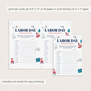 Labor Day Games Printable Fun Labor Day Game Bundle for Family Labor ...
