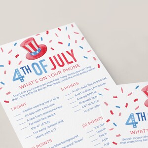 4th of July Party Games Bundle Printable July 4th Games Red White Blue ...