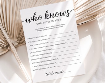 Retirement Party Game Who Knows the Retiree Best Fun - Etsy