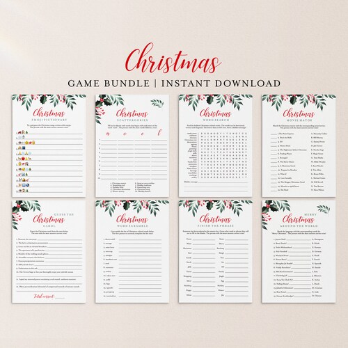 Christmas Trivia Game Christmas Games Printable Holiday - Etsy