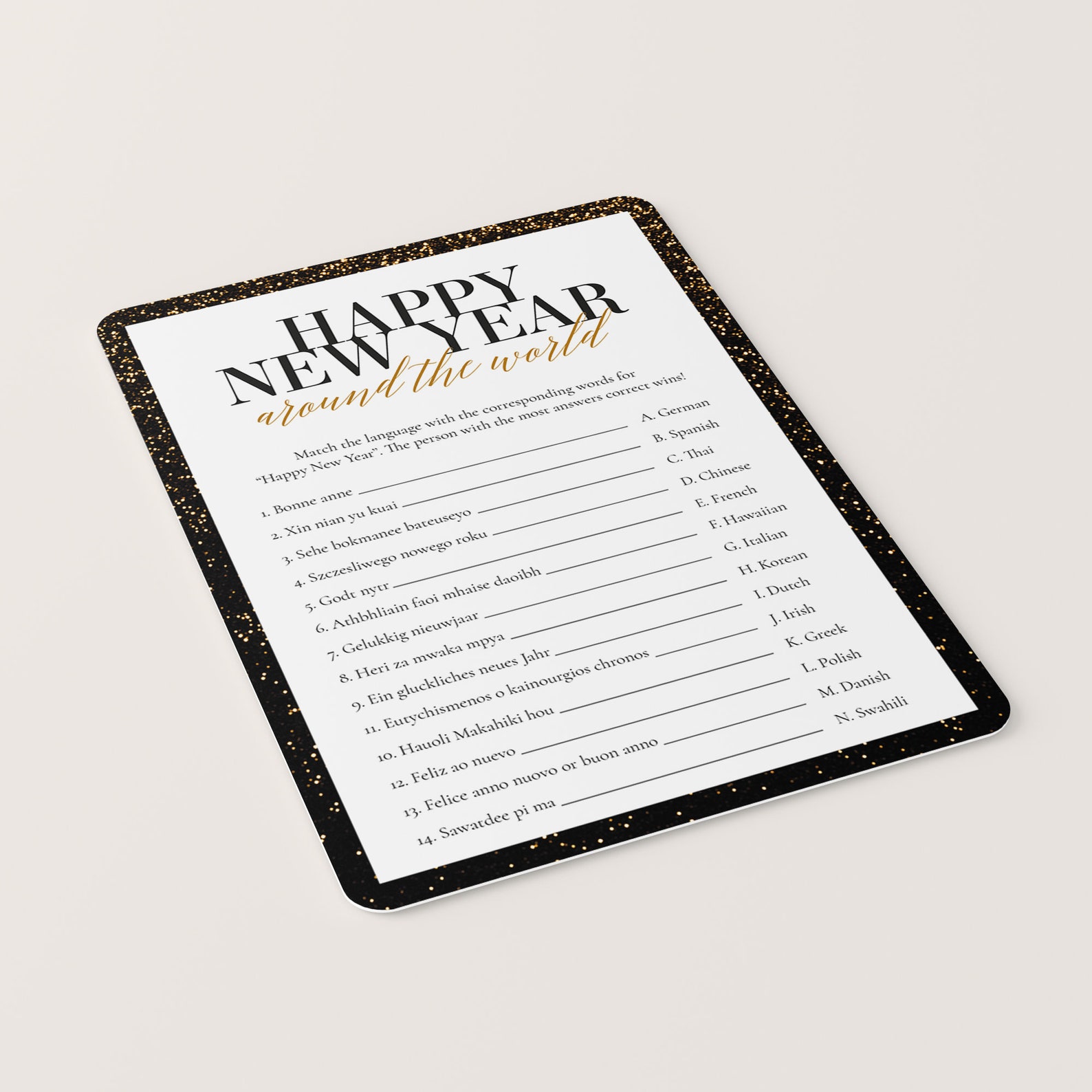 New Years Games Bundle Printable New Years Party Games Digital - Etsy