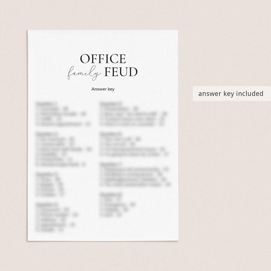 Office Games Printable Work Games Office Party Games Team Building ...