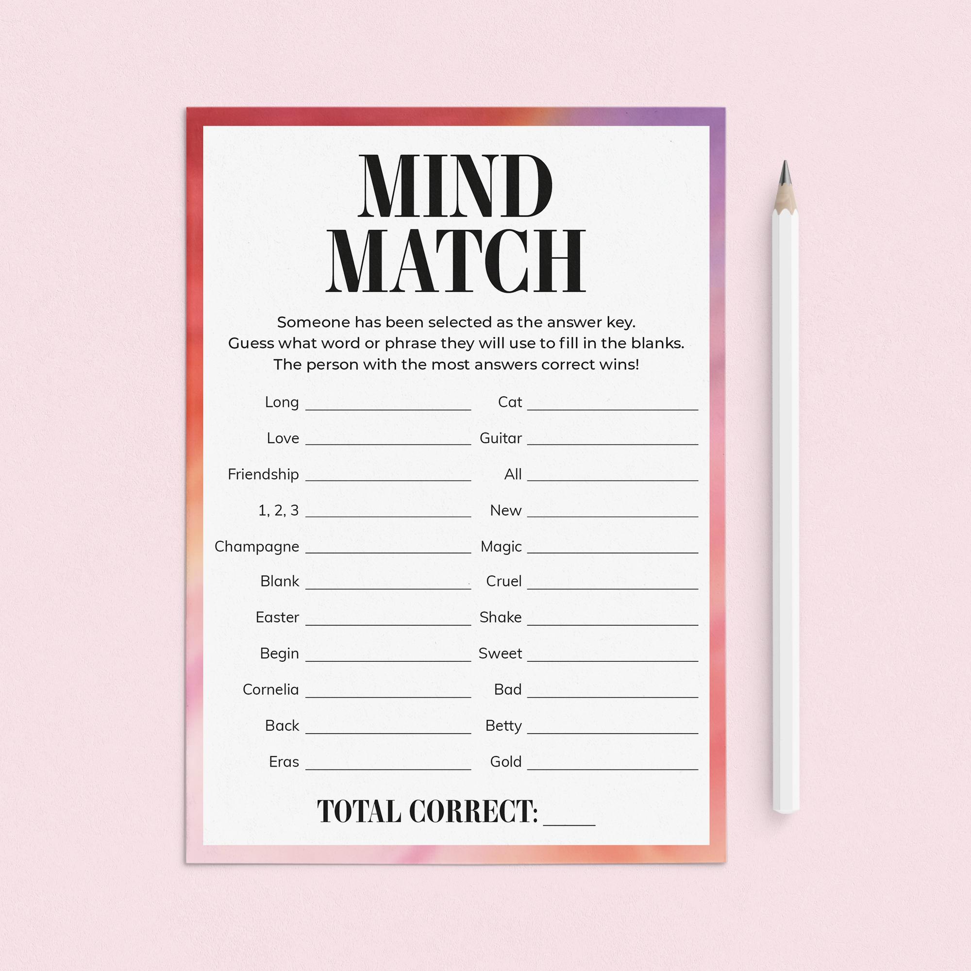 Eras Watch Party Games Printable End of an Era Party Decor Pop Music ...