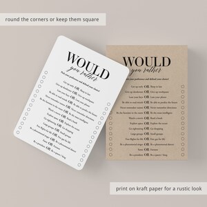 Would You Rather Icebreaker Game Printable This or That Questions for ...