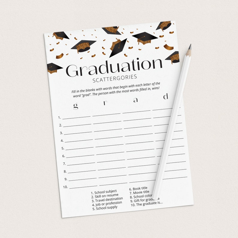 Graduation Games Bundle Printable Graduation Party Games Fun - Etsy