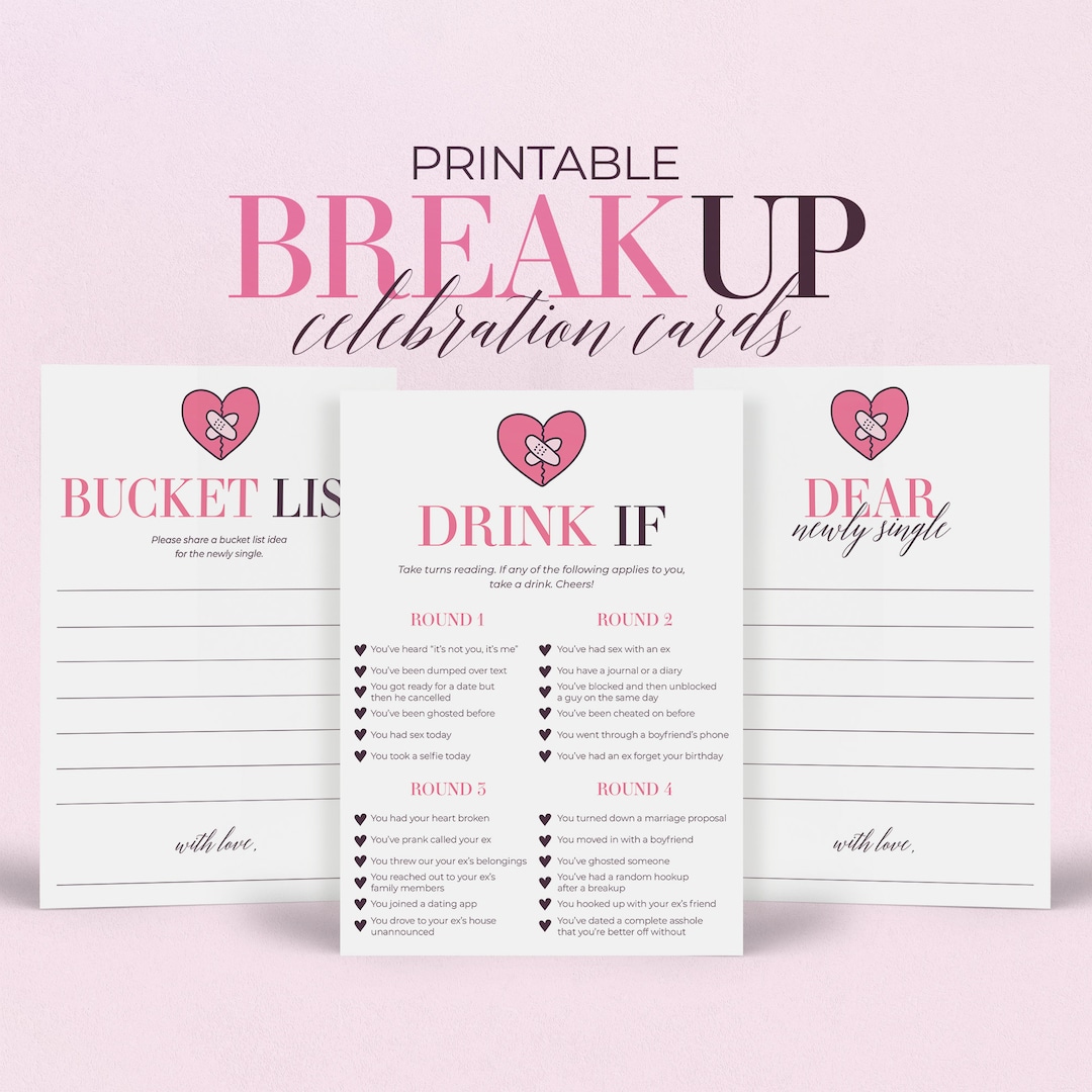 Breakup Care Package Printable Breakup Support Ideas Instant Download ...