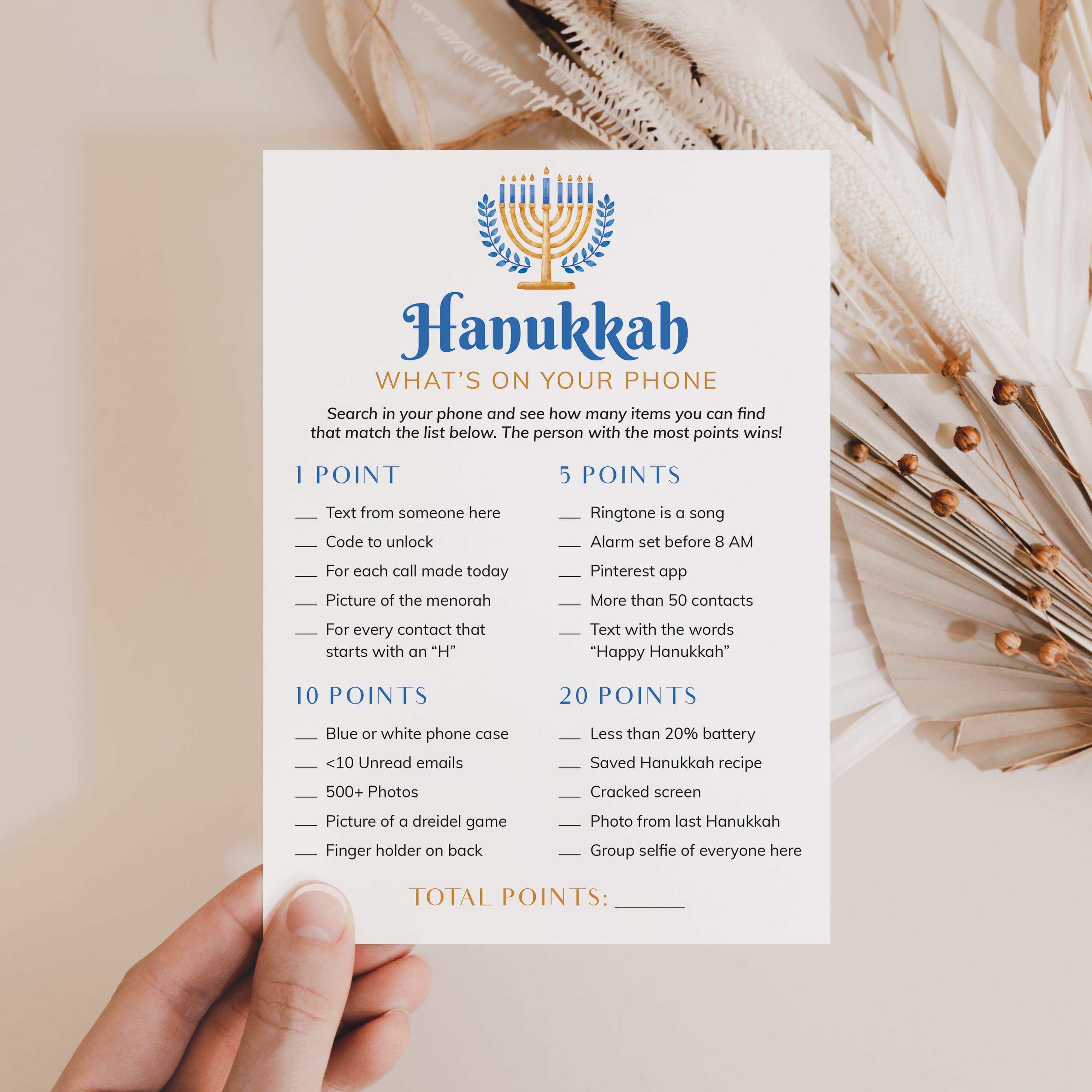Hanukkah Game Bundle Printable Hanukkah Games for Family Hanukkah Party ...