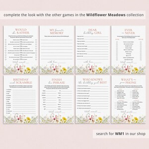 Wildflower Birthday Wishes for Her Printable Wishes for the Birthday ...