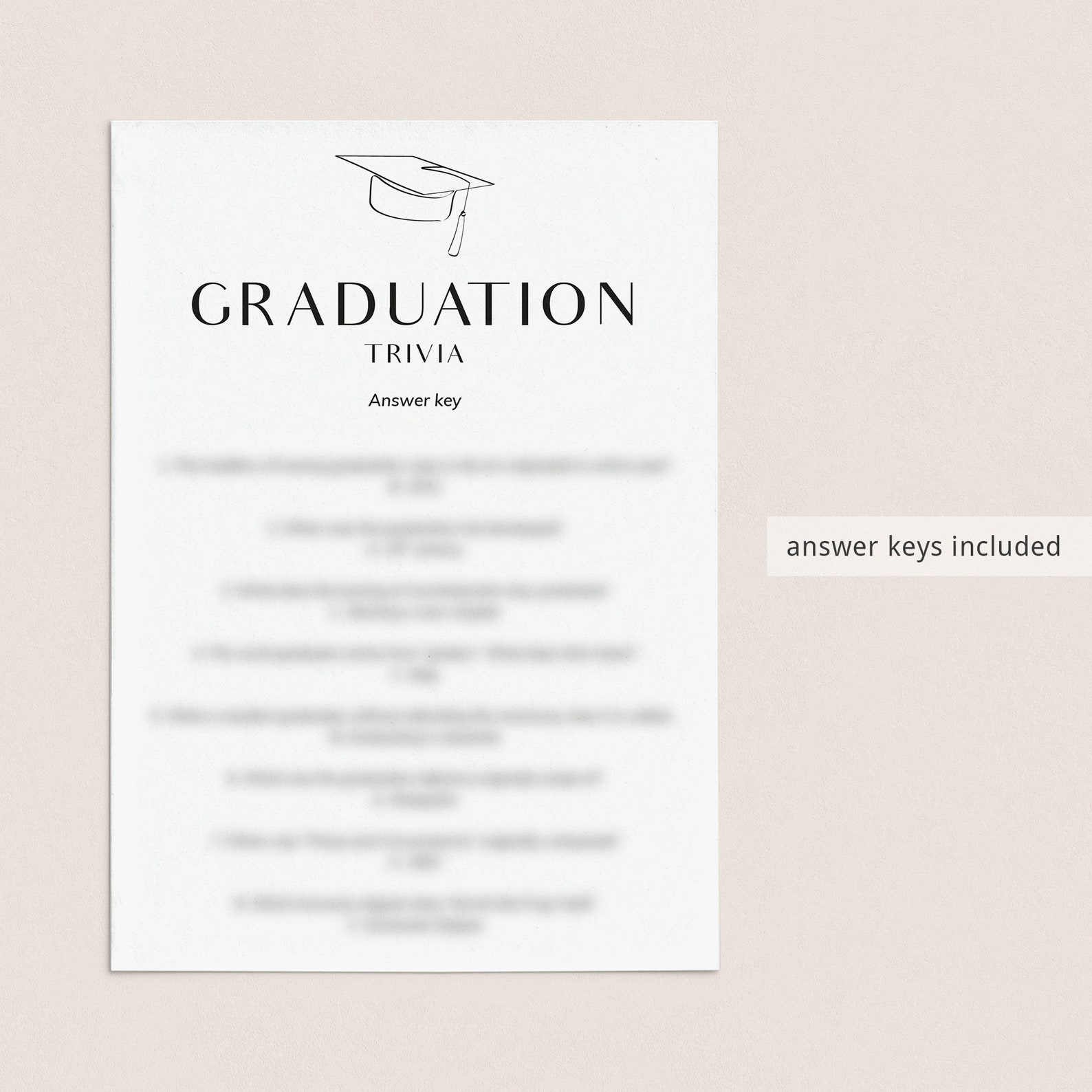 Simple Graduation Party Games Printable Modern Grad Games Class of 2026 ...