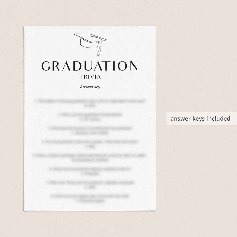 Simple Graduation Party Games Printable Modern Grad Games - Etsy