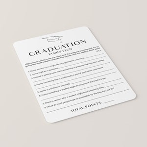 Graduation Family Feud Questions and Answers Printable Graduation Feud ...