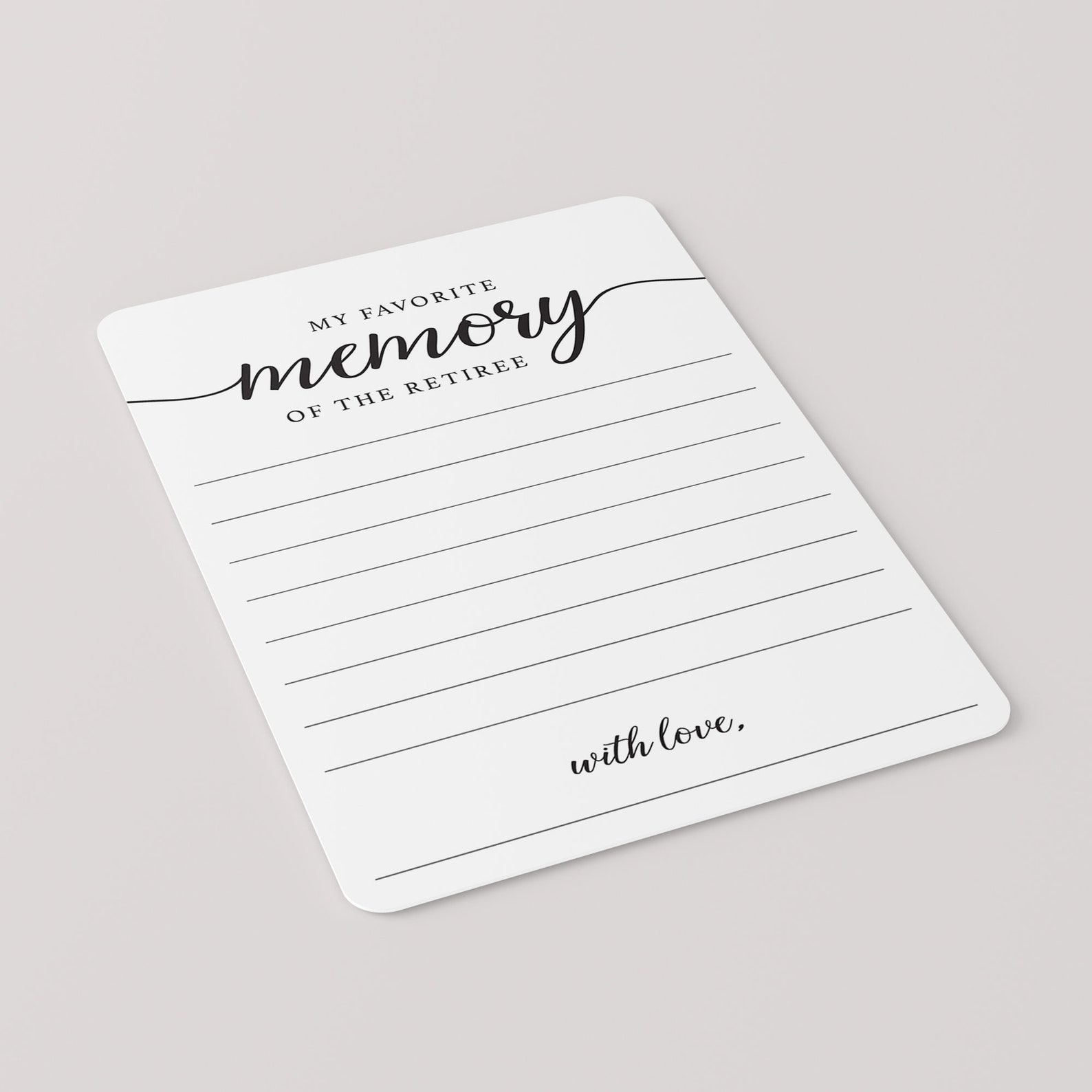 Retirement Wishes Printable Retirement Notes Minimal Retirement Games ...