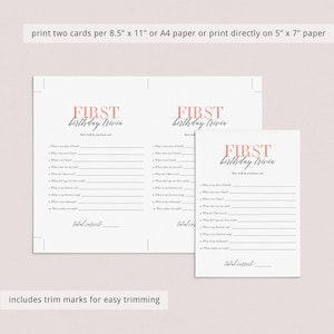 How Well Do You Know the One Year Old Game Printable First Birthday ...