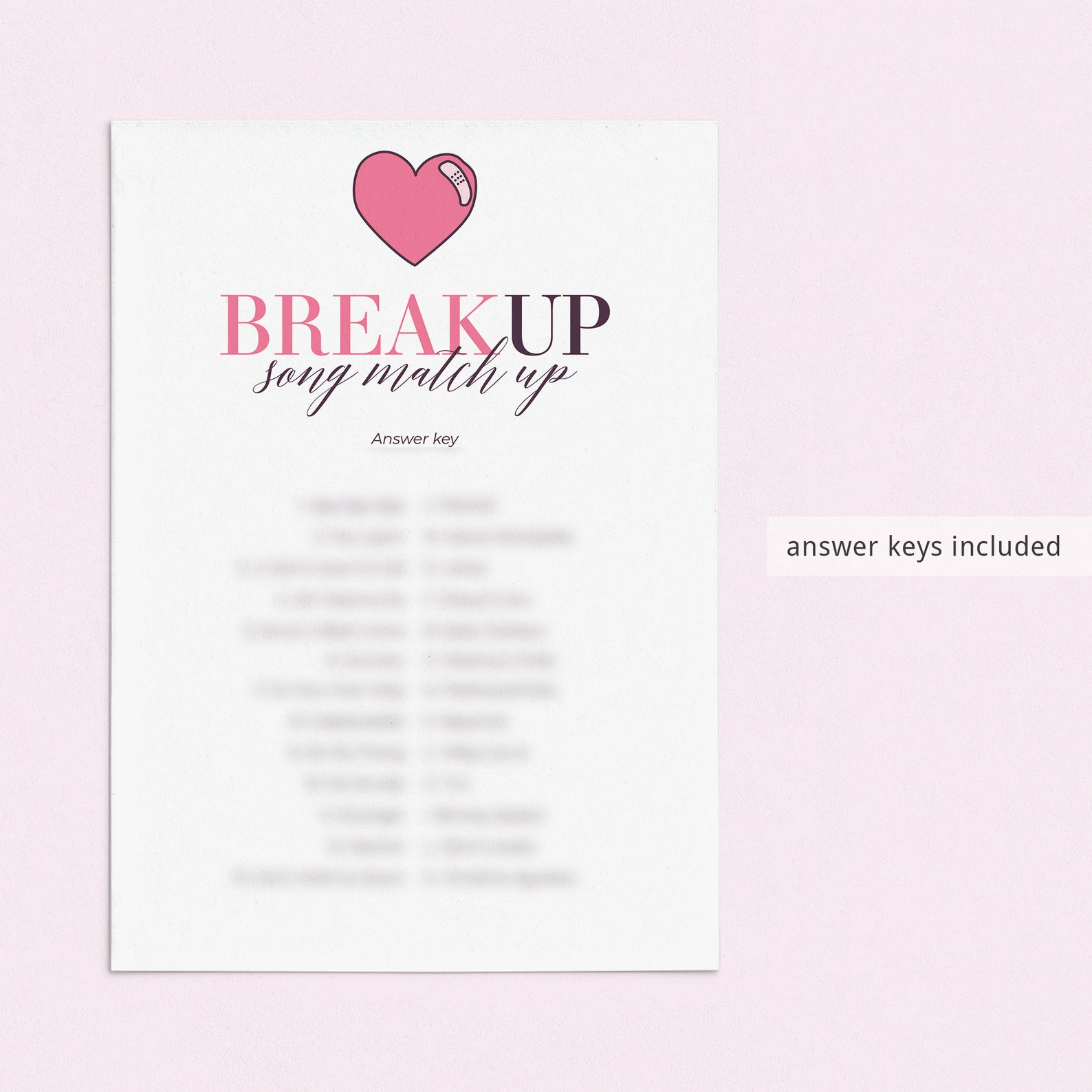 Breakup Party Games Bundle Printable Breakup Games Divorce Newly Single ...