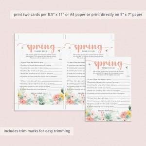 Spring Family Feud Printable Spring Feud Questions Fun Spring Family ...