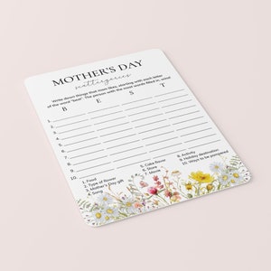 Floral Mothers Day Games Printable Mother’s Day Game Pack Mothers Day ...