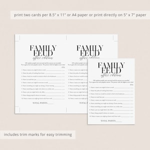 Office Family Feud Game Printable Office Feud Questions and Answers ...